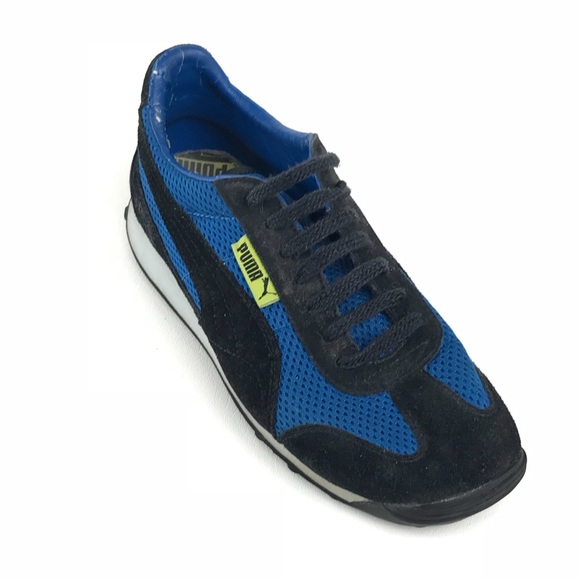 Puma | Shoes | Puma Suede Classic Sneakers Blue Yellow Retro | Poshmark